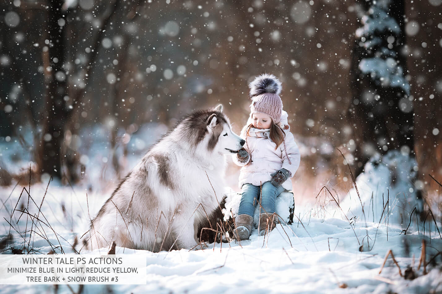 Winter Tale Photoshop Actions Pack Contains 30 Snow Actions Photoshop