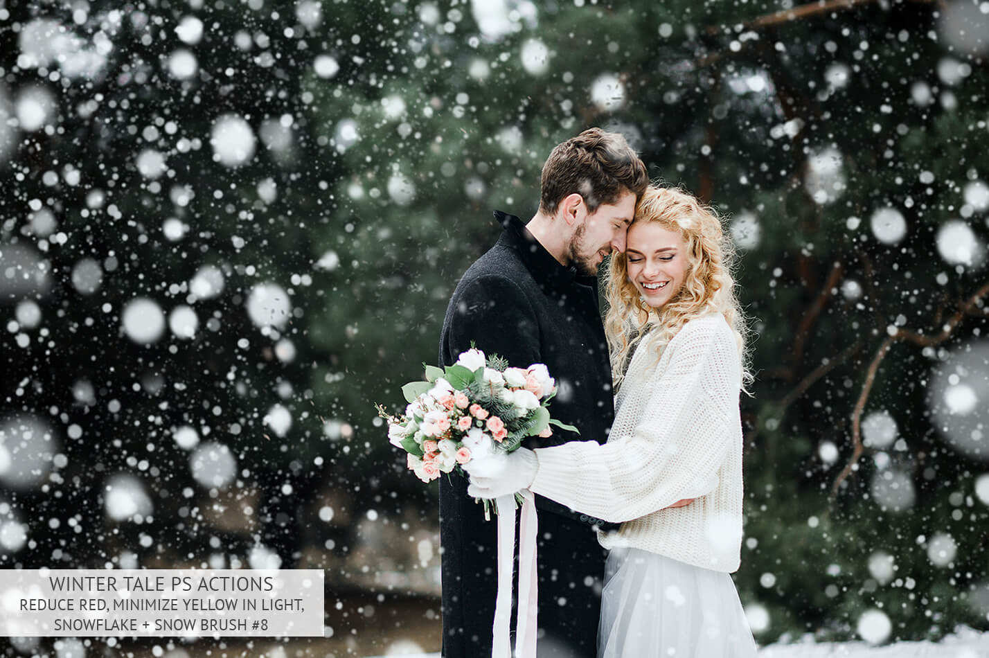 Winter Tale Photoshop Actions Pack Contains 30 Snow Actions Photoshop