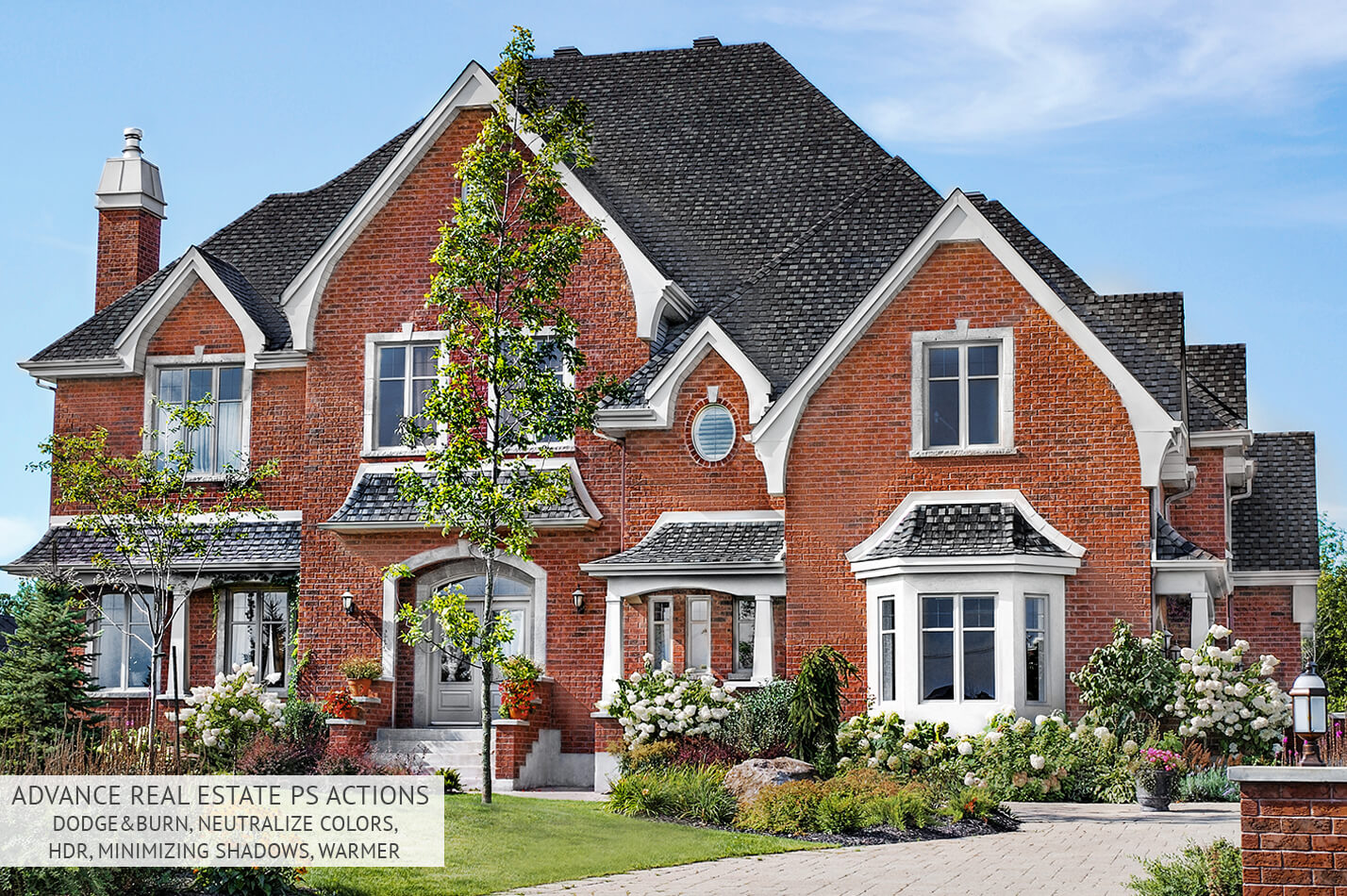 30 Advance Real Estate Photoshop Actions in one Collection