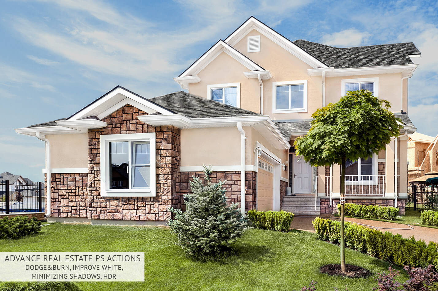 30 Advance Real Estate Photoshop Actions in one Collection