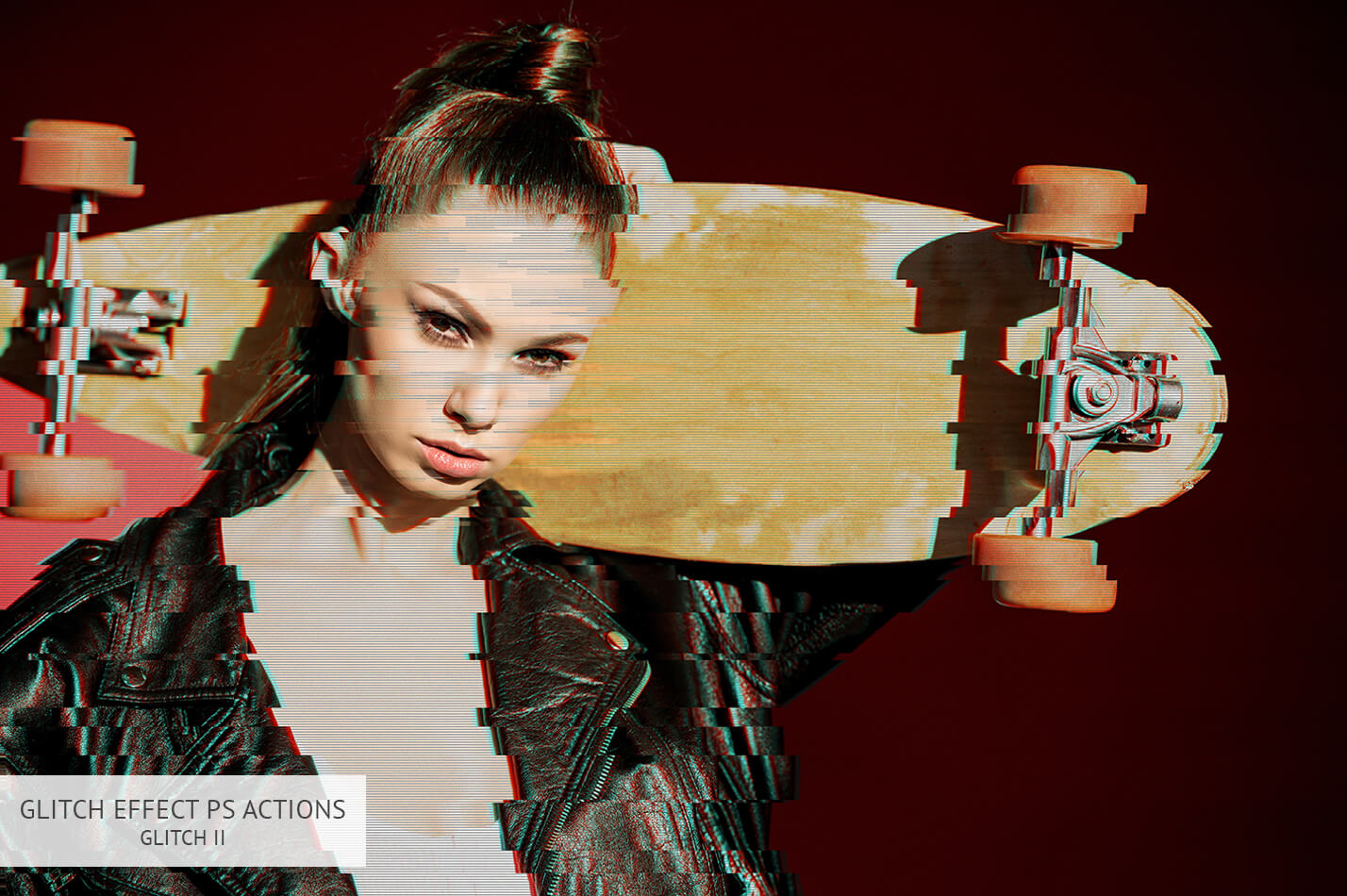 Glitch Effect Photoshop Action – 25 Professional Ps Actions in one Set