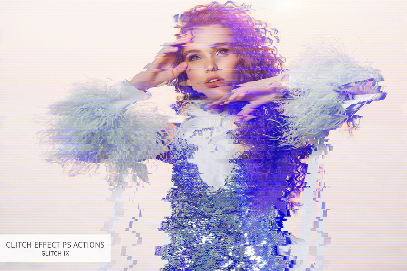 Glitch Effect Photoshop Action – 25 Professional Ps Actions in one Set