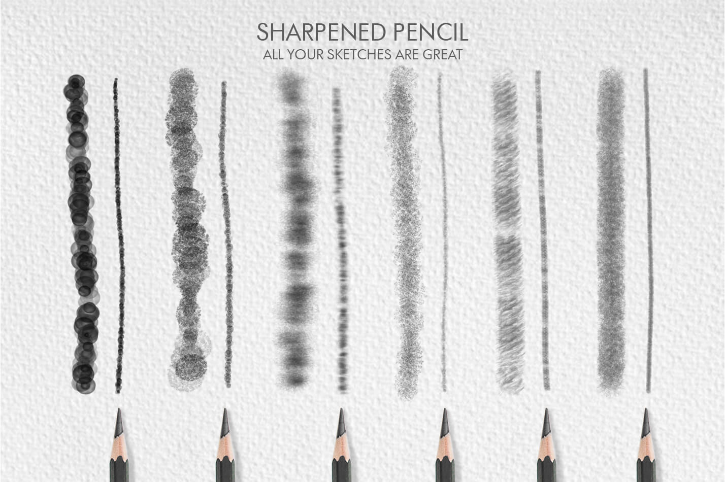 30 Sharpened Pencil Photoshop Brushes for professionals and newbies