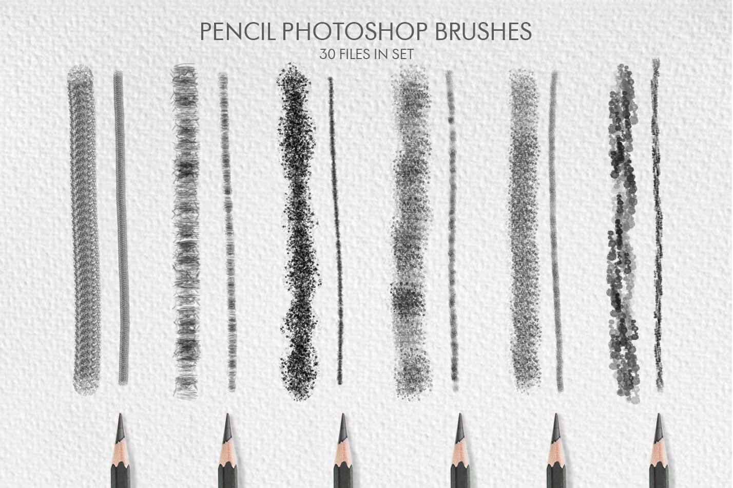 30 Sharpened Pencil Photoshop Brushes for professionals and newbies