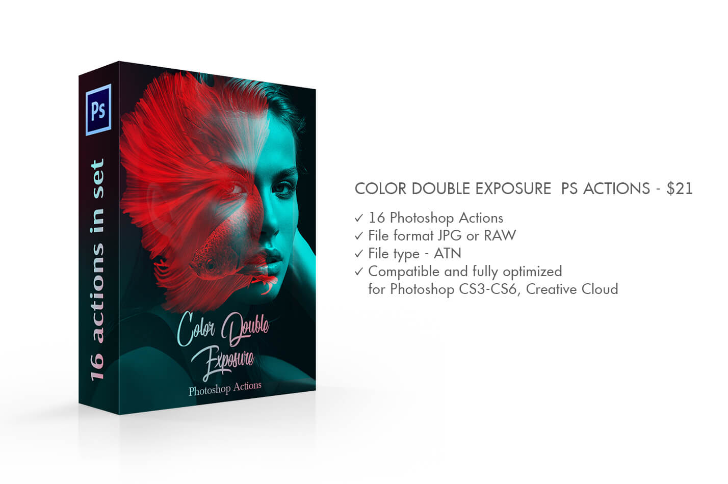 Color Double Exposure Photoshop Action|Photoshop Double Exposure Action