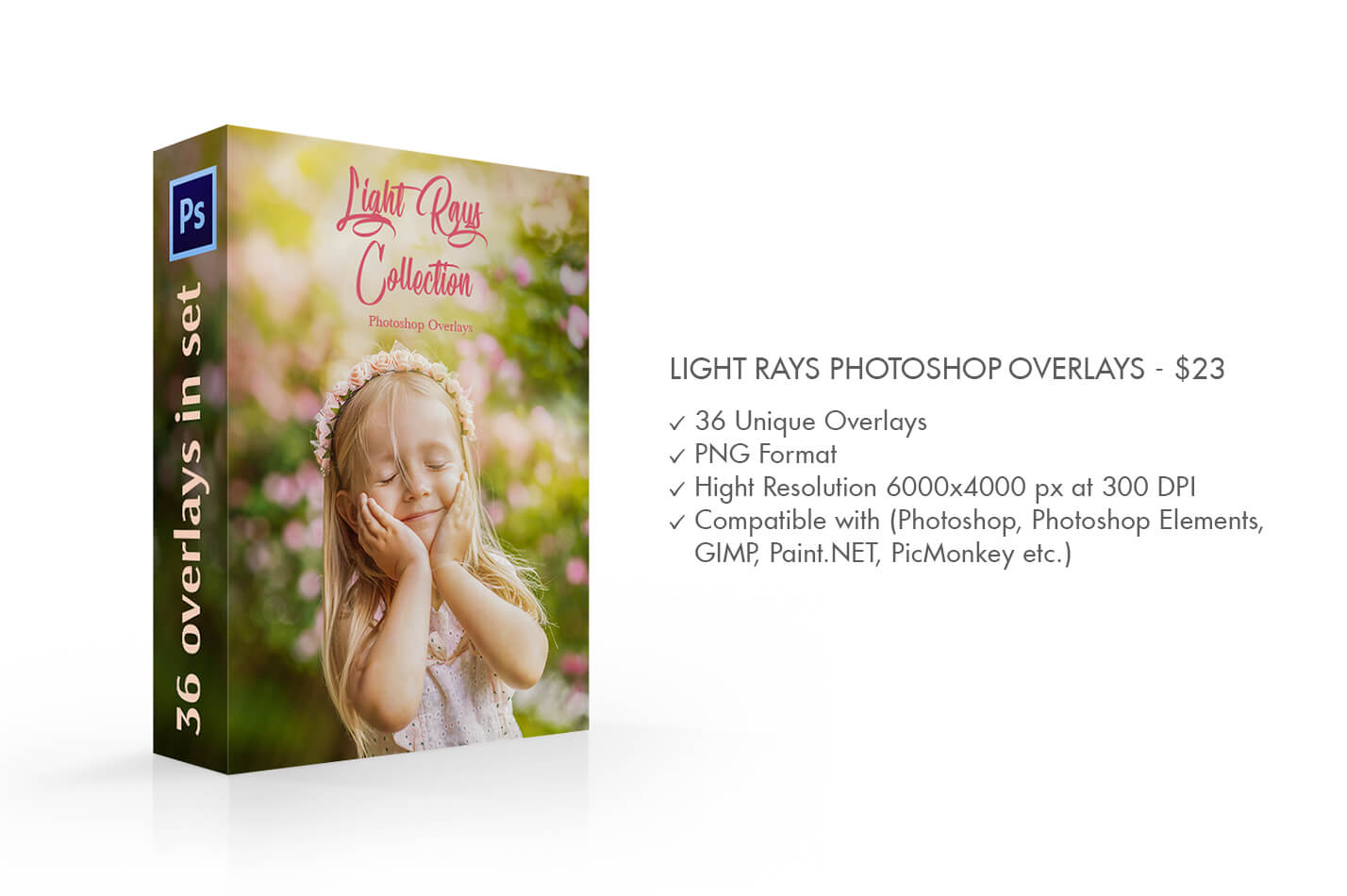Light Rays Photoshop Overlays