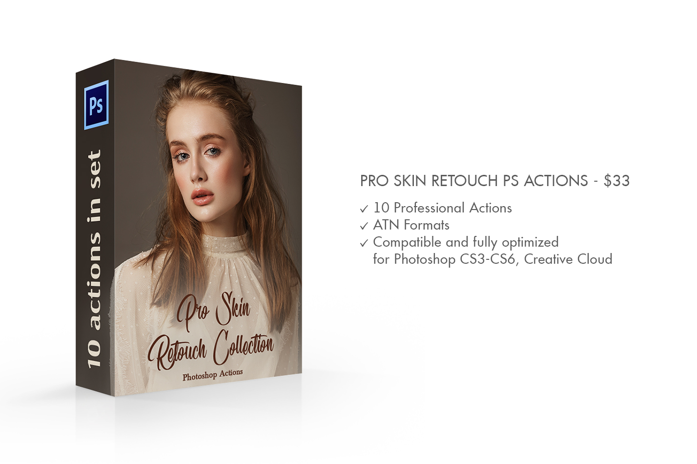 Pro Skin Retouch Photoshop Actions - 10 Photoshop Actions