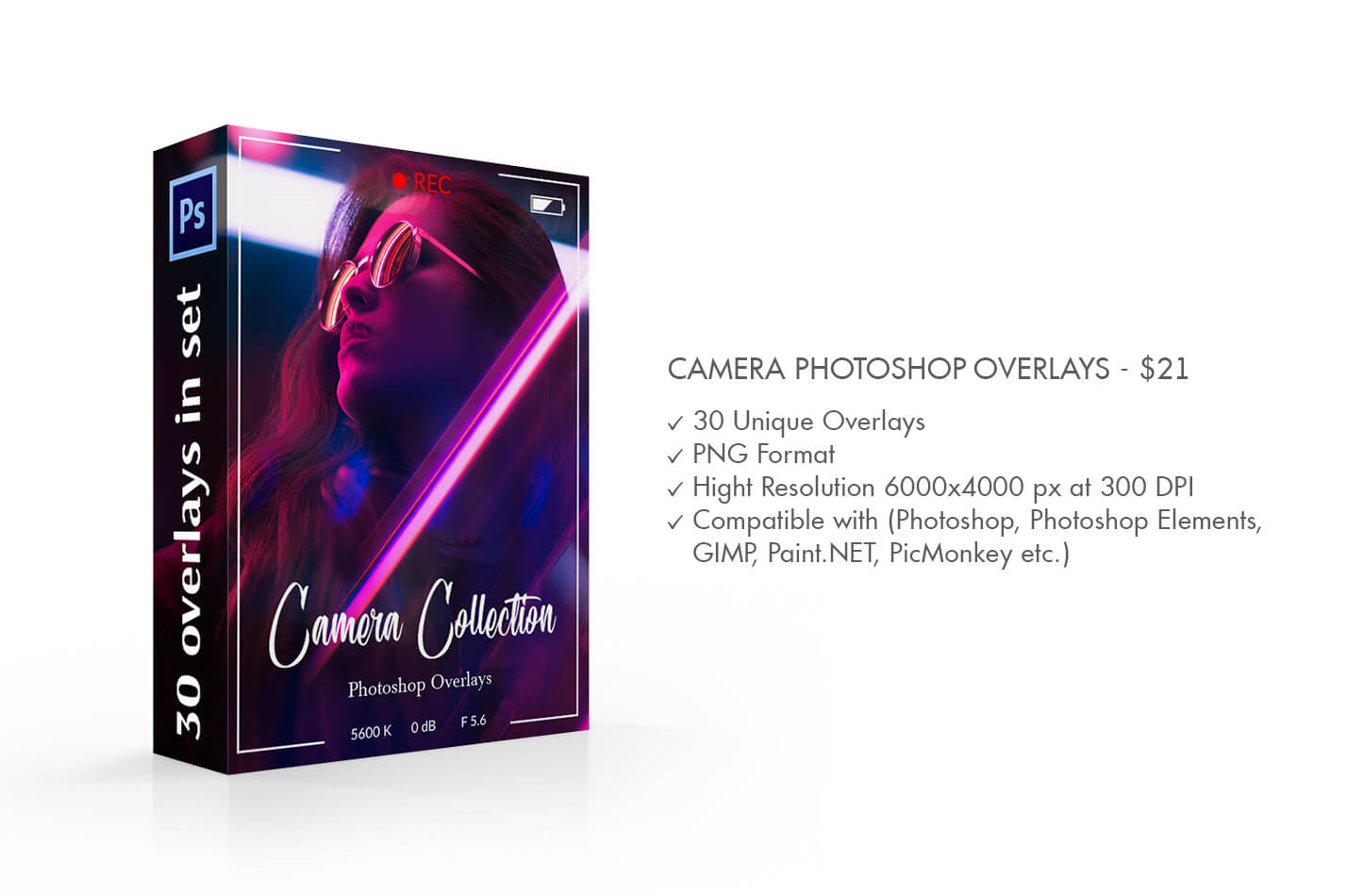 Camera Photoshop Overlays