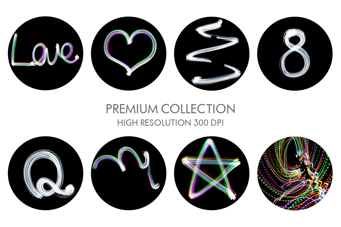 Light Streak Photoshop Overlays