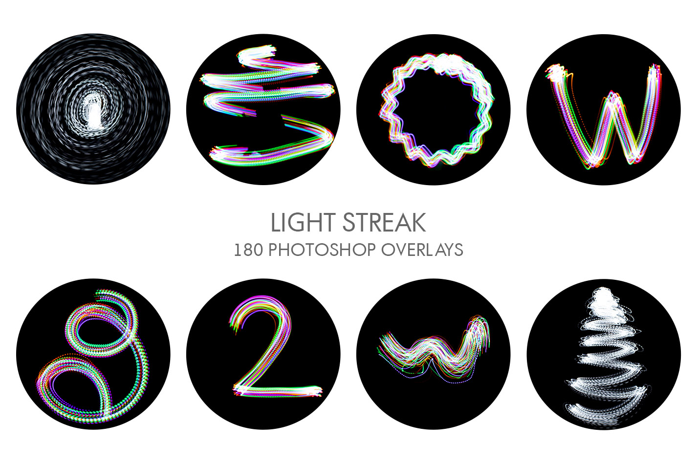 Light Streak Photoshop Overlays